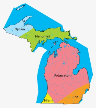 Maps - Native American Tribes In Michigan Map PNG Image | Transparent ...