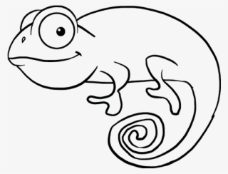 How To Draw Chameleon - Line Art PNG Image | Transparent PNG Free ...