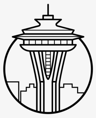 Space Needle Rubber Stamp - Seattle Space Needle Icon PNG Image ...
