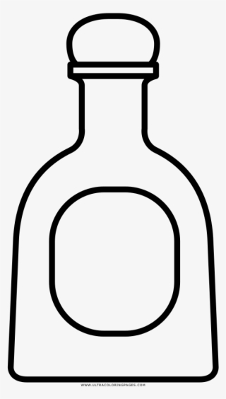 Tequila Bottle Coloring Page - Tequila Bottle Line Art PNG Image ...
