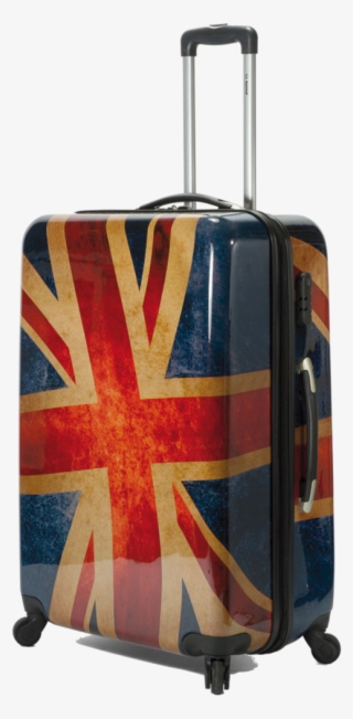 4 Wheel Uk Flag Trolley Hard Side - Kids Travel Bags Barbie PNG Image ...