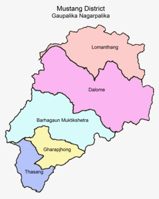 Gaupalikas Of Mustang District - Map Of Mustang District PNG Image ...