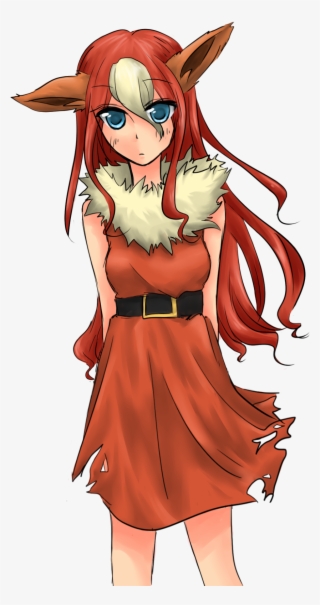 Flareon - Flareon As A Human Girl PNG Image | Transparent PNG Free ...