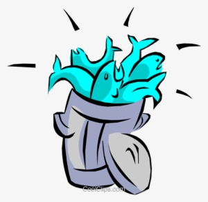 Fish And Garbage Can Royalty Free Vector Clip Art Illustration - Fish ...