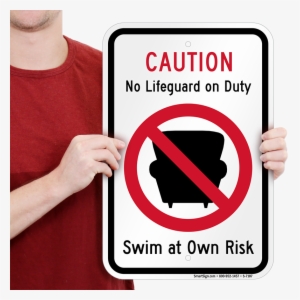 No Life Guard On Duty Sign - Reserved Parking General Manager PNG Image ...
