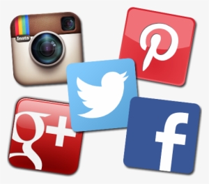 Social Media Icons - Facebook Twitter Instagram Pinterest Google+ PNG ...