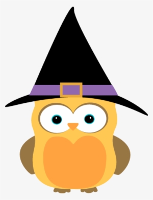 Cute Halloween Clipart Png - Owl With Witch Hat PNG Image | Transparent ...