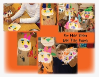 At The Fine Motor Station We Put Together A Puppet - Collage PNG Image ...