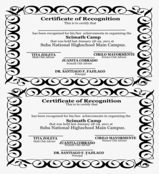 Scimath Certificate PNG Image | Transparent PNG Free Download on SeekPNG