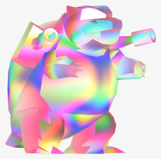 A Transparent Multicolor Blastoise - Vaporwave Pokemon PNG Image ...