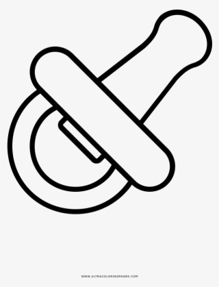 Baby Pacifier Coloring Page - Line Art PNG Image | Transparent PNG Free ...