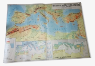 Map Mural School Geography Basin Mediterranean Middle - Atlas PNG Image ...