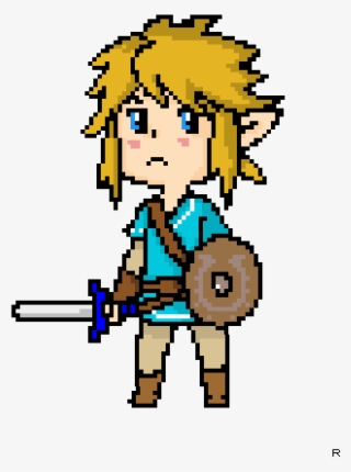 Botw Link In The Champion Tunic - Pixel Zelda Guardian Gif PNG Image ...