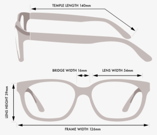 Transparent Eyeglass Frames - Temple Length Glasses PNG Image ...