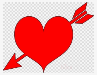 Red Heart With Arrow Clipart Clip Art - Heart With Arrow Clip Art PNG ...