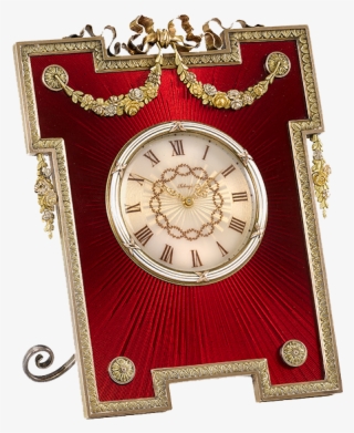 Russian Gold And Enamel Desk Clock - Quartz Clock PNG Image ...