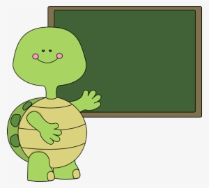 Turtle And Chalkboard - Turtle School Clip Art PNG Image | Transparent ...