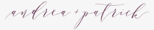 Andrea And Patrick - Calligraphy PNG Image | Transparent PNG Free ...