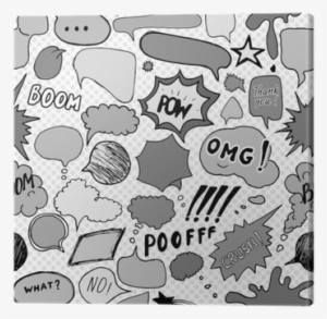 Seamless Pattern Background With Handdrawn Comic Book - Comics PNG ...